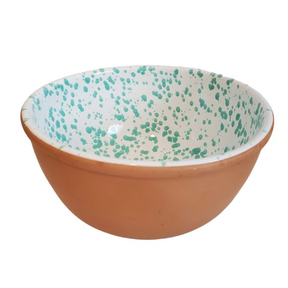 Hand Crafted | Dining | Turquoise White Splatter Speckled Terracotta ...